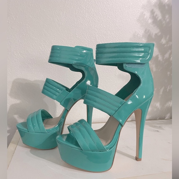Anne Michelle | Shoes | Anne Michelle Teal High Heels | Poshmark